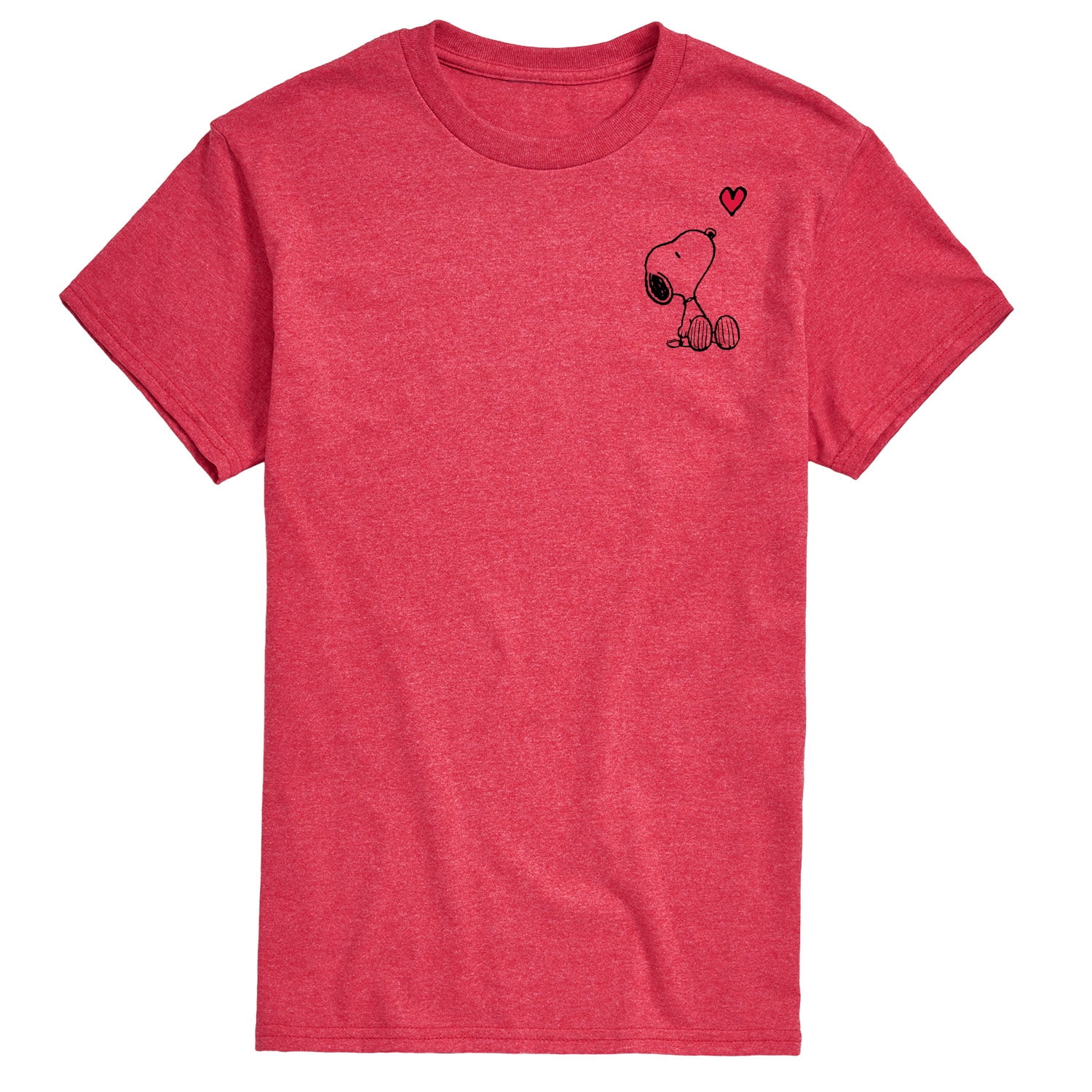 Peanuts - Valentine's Peanuts Snoopy Heart - Men's Short Sleeve Graphic ...