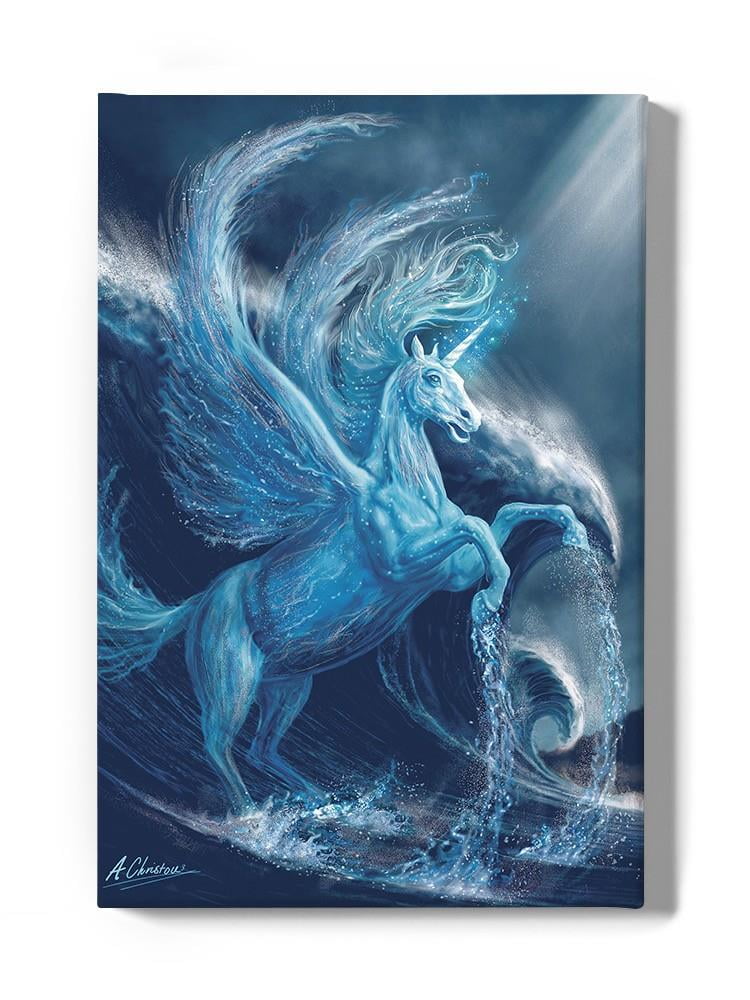 Water Pegasus Wrapped Canvas -Anthony Chirstou Designs, - Walmart.com