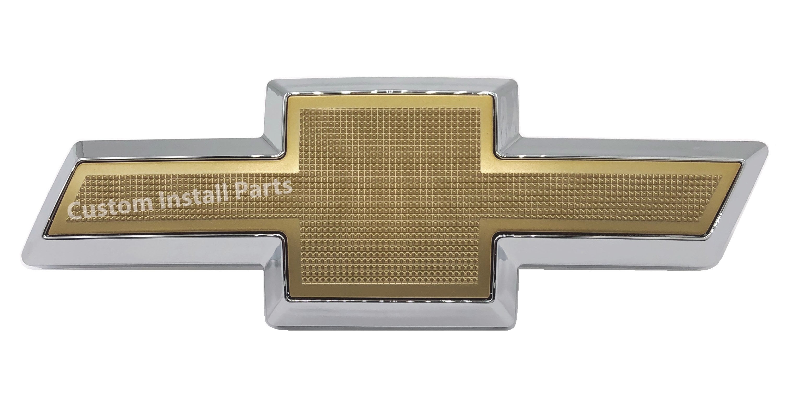 Custom Install Parts Front Grille Textured Gold Bowtie Emblem ...