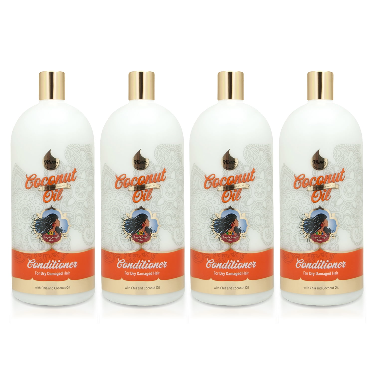 Mera Indian Conditioner Chia & Coconut Oil - Dry Damaged Hair 32oz ...