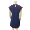 2026 Summer Mini Dresses for Women Round Neck Cap Sleeve Color Block ...