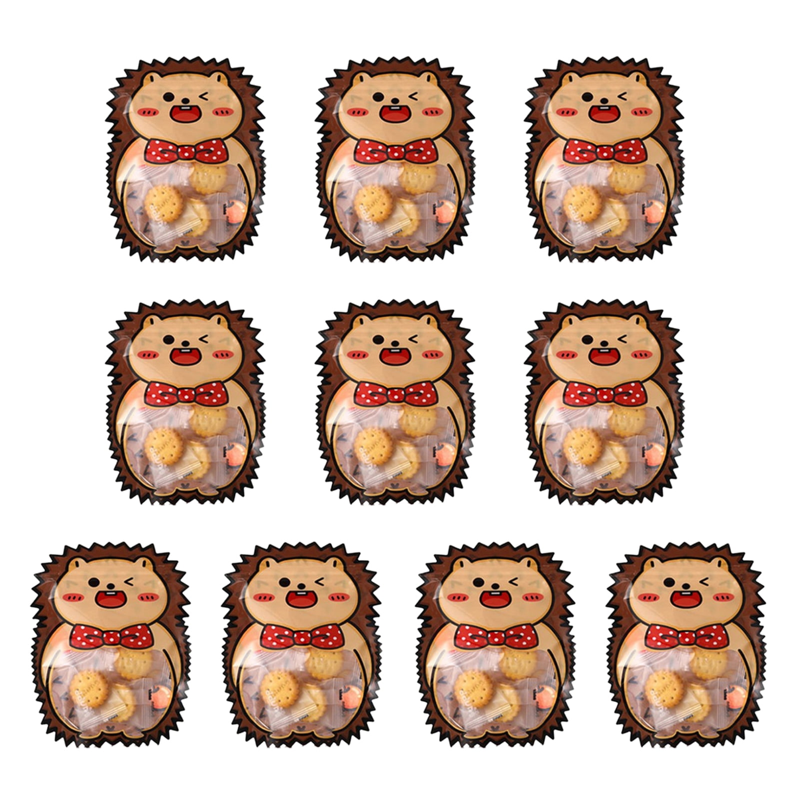 Farfi 10Pcs Candy Bag Visible Window Animal Style Cute Little Hedgehog ...