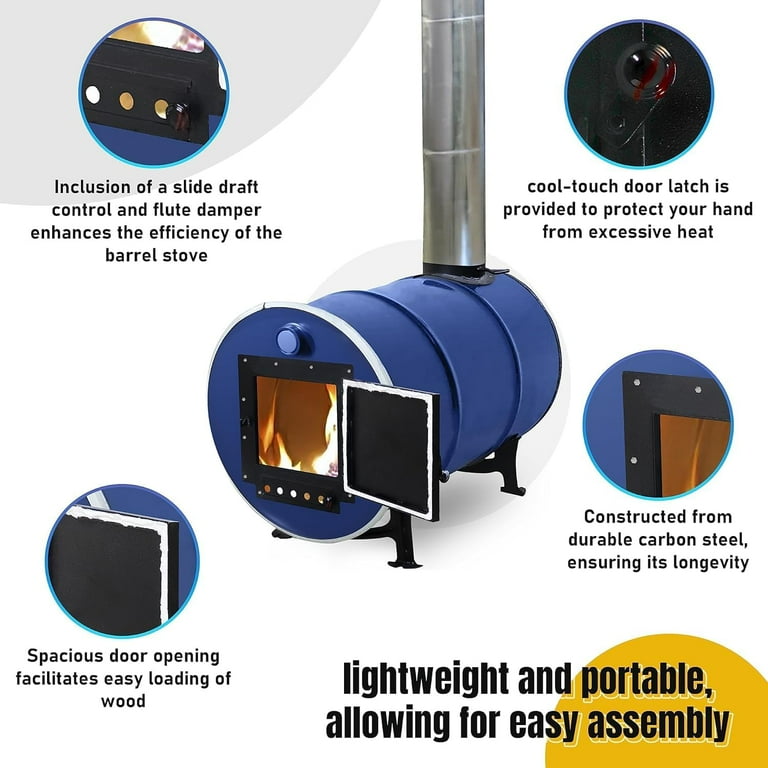 30 Gal Drum Rocket Stove Perfect For 30 55 Gallon Barrel Metal Barrel