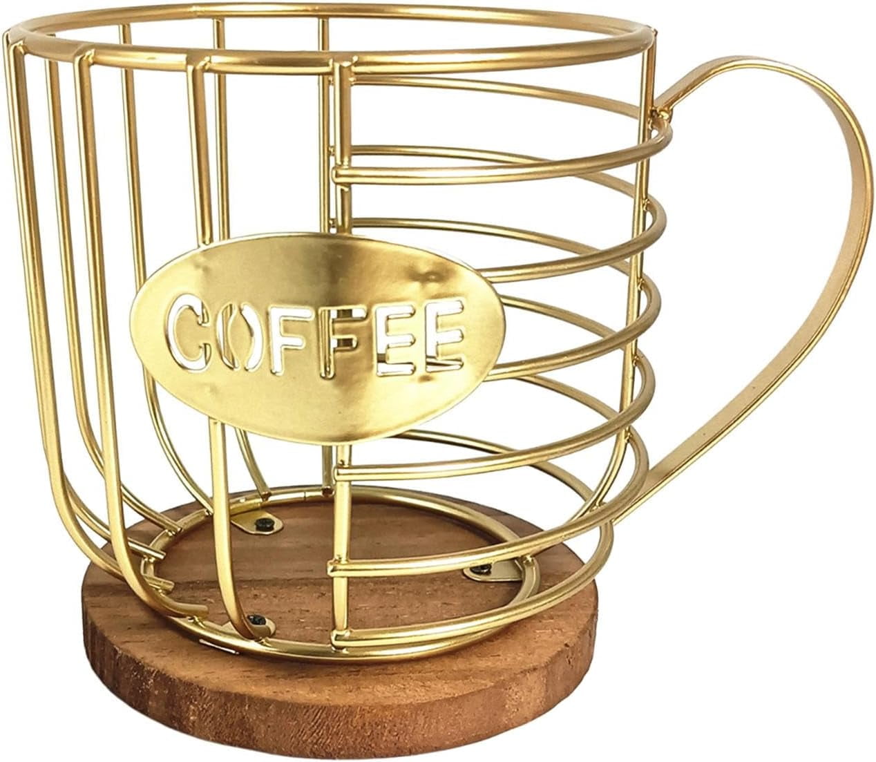 Coffee Pod Storage Rack with Elegant Wooden Stand for Home And Cafe Use ...