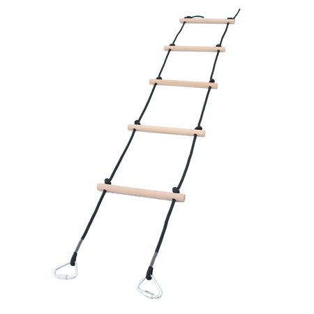 Climbing Rope Ladder for Kids Playground Sturdy Wood Hanging Tree ...