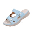 Bkhluea Women Platform Slide Sandals Cutout Metal Accent Shoes ...