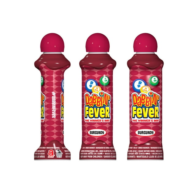 Dabbin' Fever One Dozen 3 ounce Bingo Daubers 10 Colors (Burgundy ...
