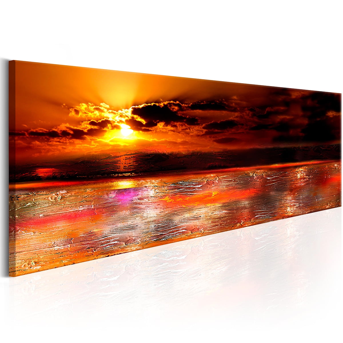 Modern Sunset Sunrise Nature Ocean Print Pictures Canvas Wall Art ...