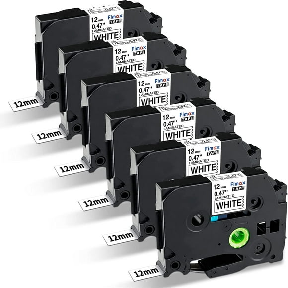 12mm 47 Laminated White Tz Tape