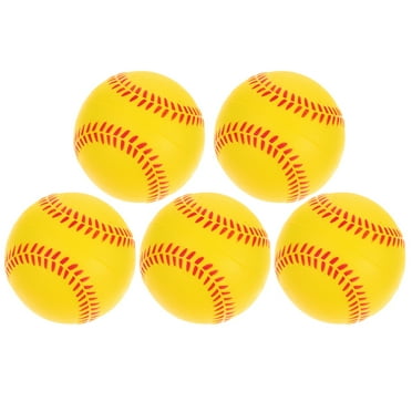 (4 Pack) Worth 12" Yellow Practice Slowpitch Softballs - Walmart.com