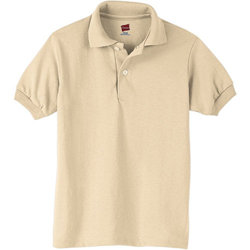 Hanes Boys School Uniform Lightweight Comfortblend EcoSmart Jersey Polo ...