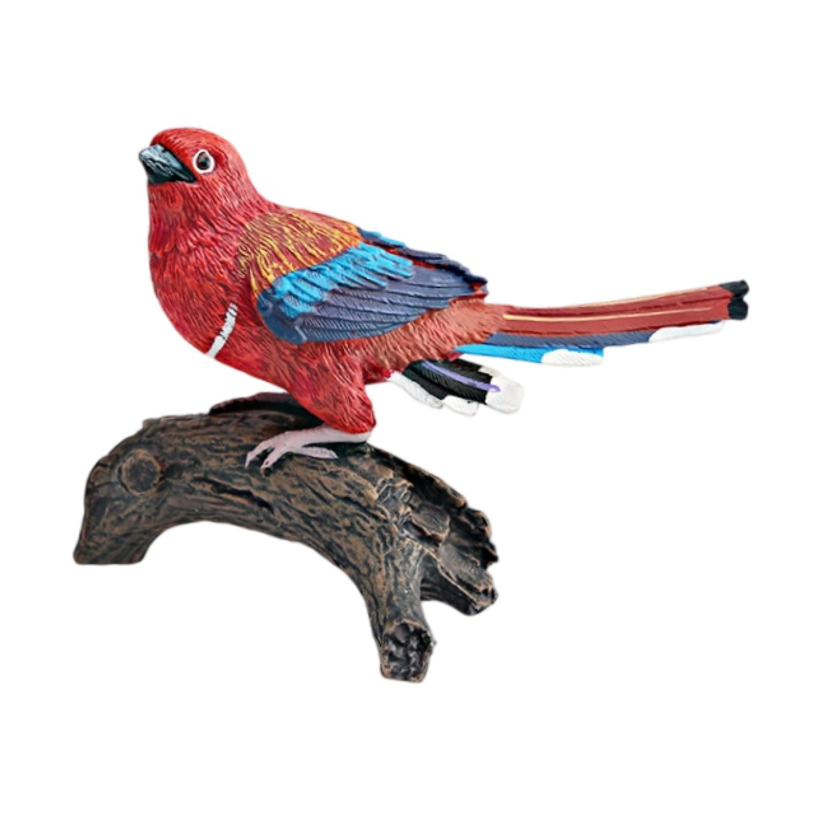 Figura de pájaro realista, decoración compacta para niños, colección de ...