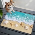 Area Rug 2x3ft Marine Life Starfish Shell Sand Beach Area Rugs Washable ...