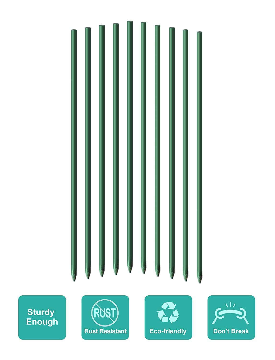 EcoStake Garden Stakes For Plants Tree Vegetables Stakes Fence Post 4 ...