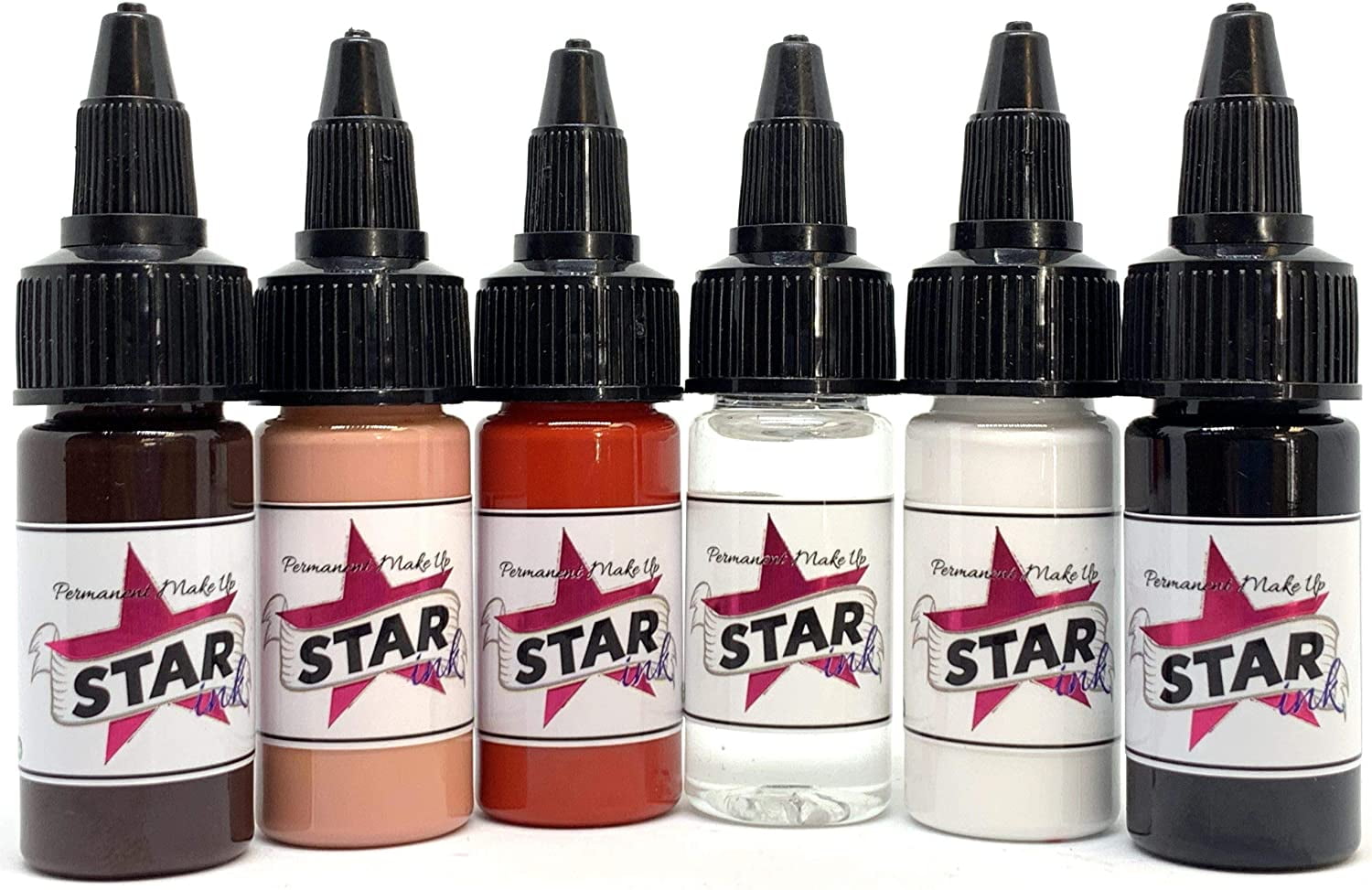 STARINKMAKEUP - Permanent makeup ink - Kit Fixer Basic Colors Plus 15ml ...