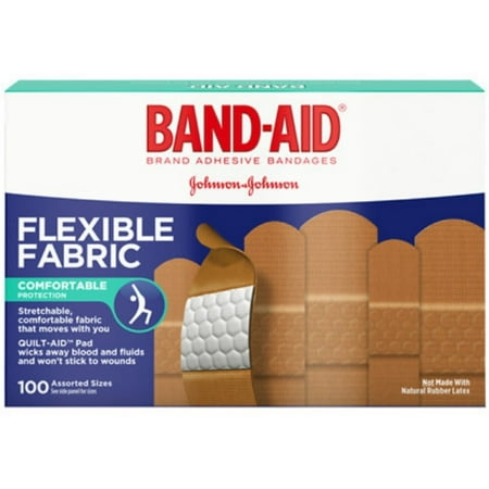 BAND-AID Flexible Fabric Adhesive Bandages Assorted 100 ea - Walmart.com