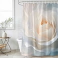 72x78 Inch Shower Curtain White Roses Bathroom Decor, Waterproof Fabric ...