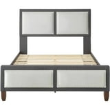 Premier Memphis Upholstered Queen Headboard Platform Bed Grey - Walmart.com