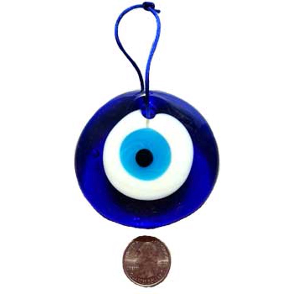 Raven Blackwood Imports Wind Chime Evil Eye Ward Off Negativity Glass 3 ...