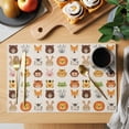 Cartoon Animal Cotton Linen Placemats Set of 8, Lion Tiger Monkey Zebra ...
