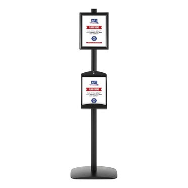 M&T Displays Free Standing Display Stand with 1 x (8.5x11) snap Frame ...