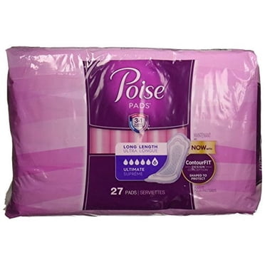 Poise Light Absorbency, Long Length Bladder Control Pad, Female ...