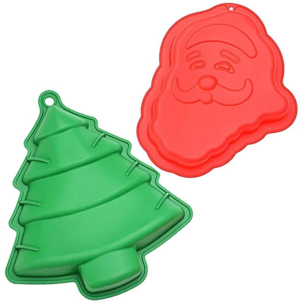 keepw DIY Christmas Silicone Molds Santa Claus Shaped Silicone Molds ...