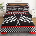 7 Pcs Full Size Comforter Set, Racing Car Sport Bedding for Kids Adults ...