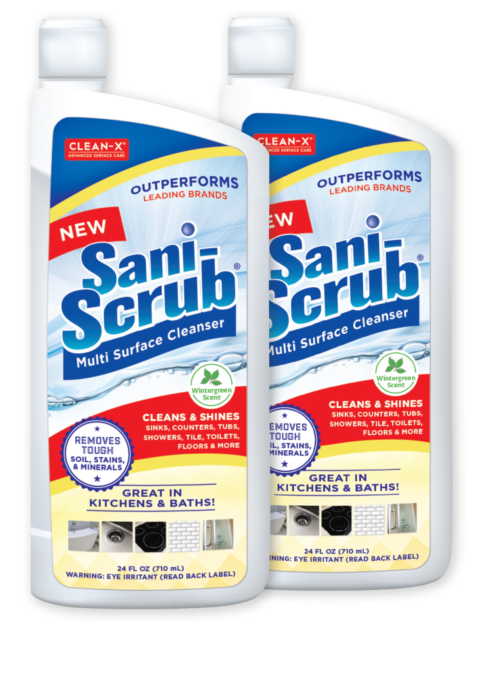 Sani-Scrub Multi Surface Cleanser & Stain Remover 24 oz (2 pack ...