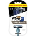 (4 pack) BIC Flex 3 Disposable Razors for Men, Manual Shaving Razors ...