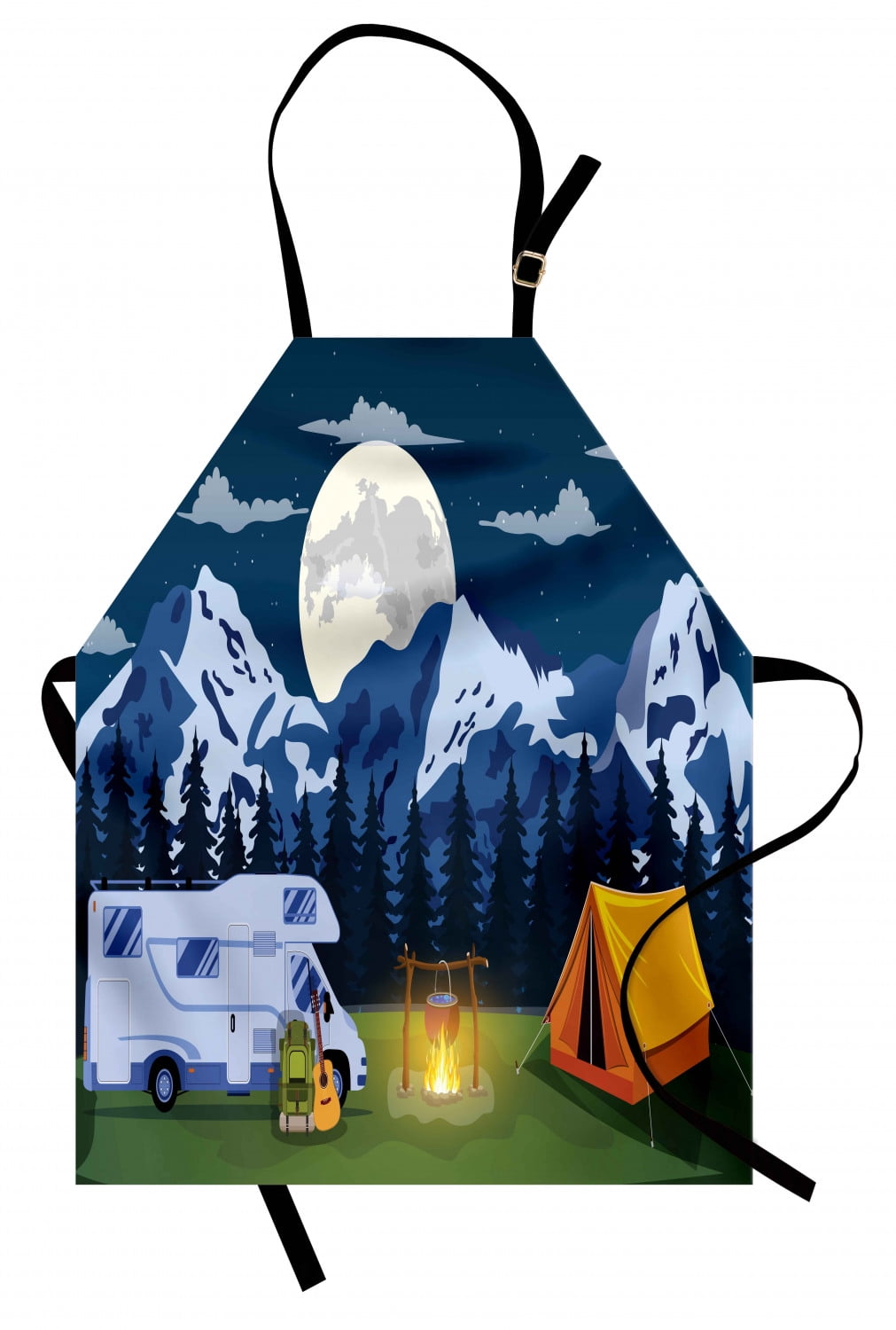 RV Apron, Outdoors Activity Themed Camping Area Image in the Woods with ...