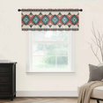 Aztec Tribe Semi Sheer Valance Curtains Red Black Blue Rhombus ...