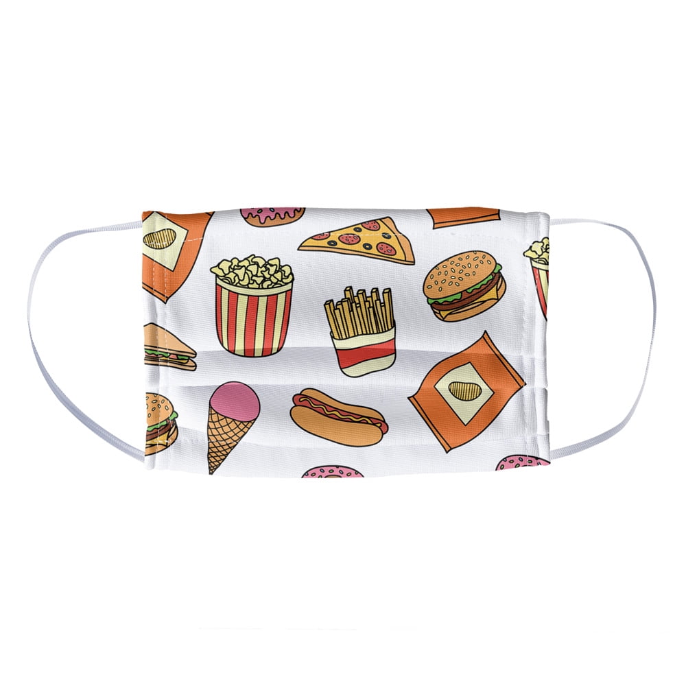 Snack Time Pattern 1-Ply Reusable Face Mask Covering, Kids - Walmart.com