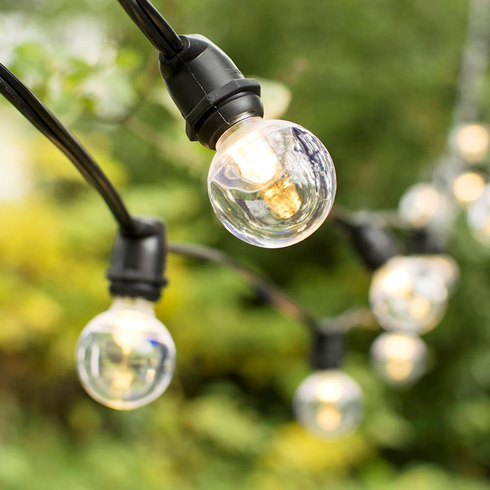 Commercial String Lights Commercial LED Globe String Lights 56Ft Black ...