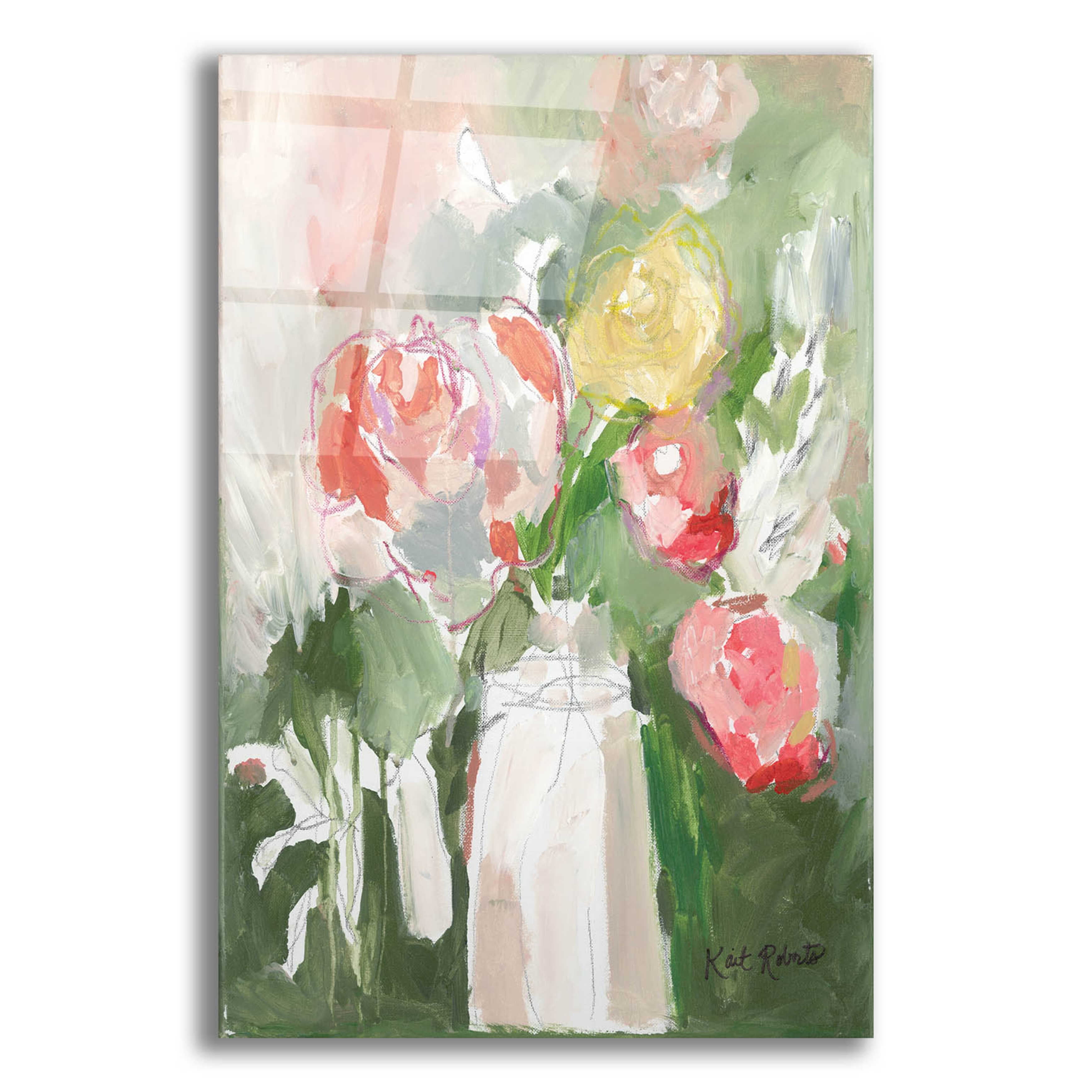 Epic Art 'Flowers for Diane' by Kait Roberts, Acrylic Glass Wall Art ...