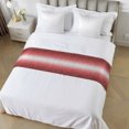 Bed Runner Red Linen Texture Bedding Scarves Soft Decorative Bed Flag ...