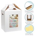 8 Pack Tall Cake Boxes 12x12x14 Inch Disposable Layered Bakery Carrier ...