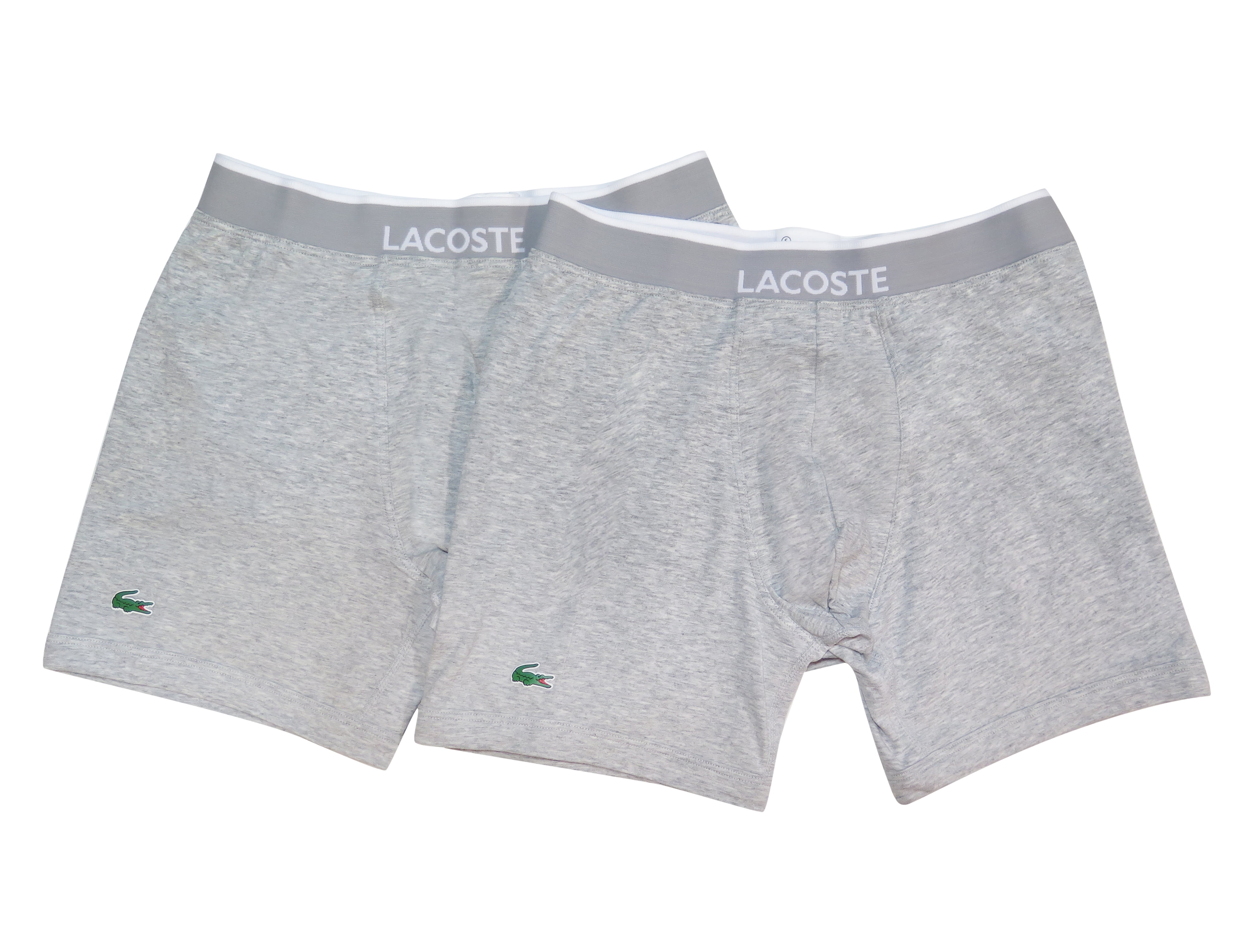 Lacoste - Lacoste Men's 2-Pack Colours Cotton Stretch Boxer Brief, Grey ...