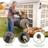 Lifetime 100 Gallon Outdoor Compost Plastic Lid with Rolling Tumbling ...