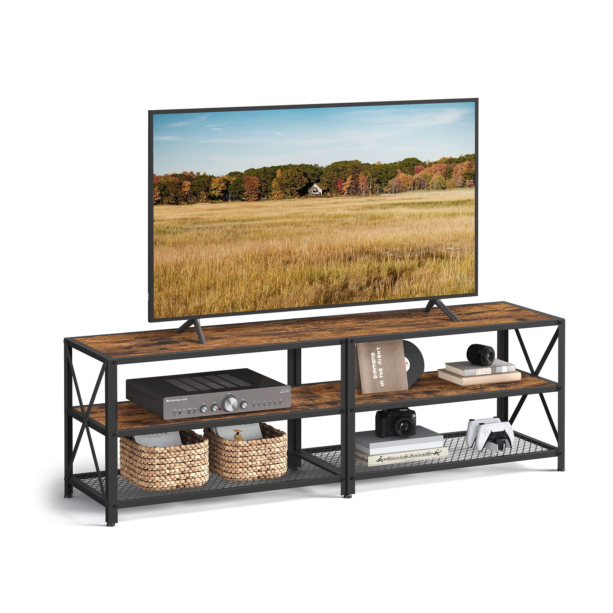VASAGLE TV Stand for TV up to 75 Inches, TV Bench, Entertainment Center ...