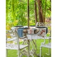 Boanket Outdoor Tablecloth with Umbrella Hole for Patio/Picnic/Party ...