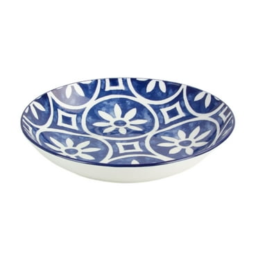 Mainstays Blue Rim Stoneware Bowl - Walmart.com