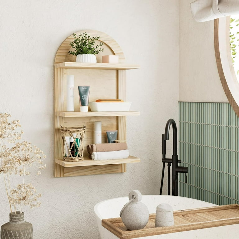 Floating Shelves Bathroom Wall