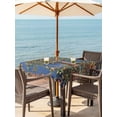 Colorful Flowers Square Outdoor Tablecloth with Umbrella Hole Vintage ...