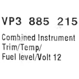 Volvo Penta Boat Multifunction Gauge VP3885215 | VDO 4 1/4 Inch White ...