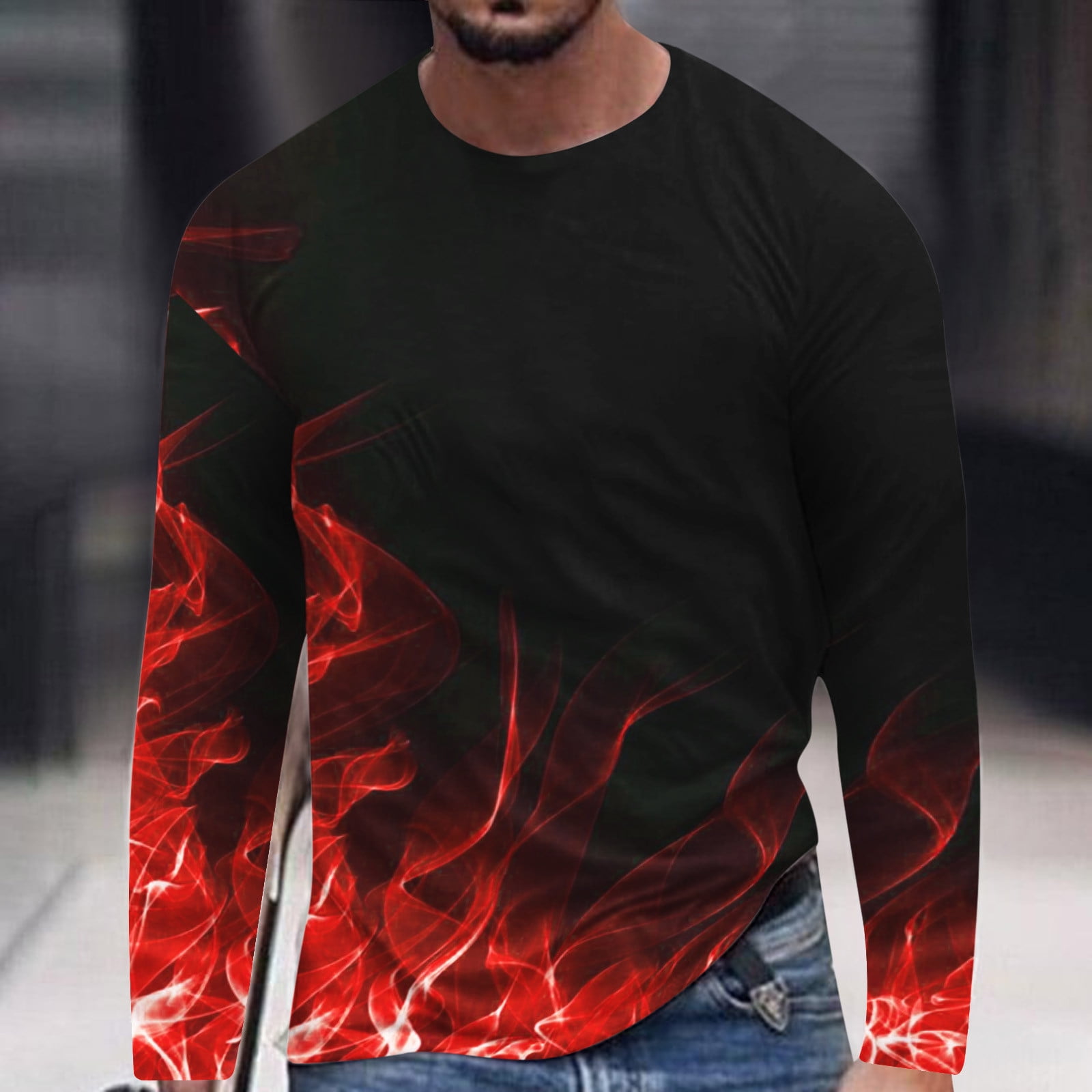 Click here for Meichang Long Sleeve T Shirt Men Slim Fit graphic... prices