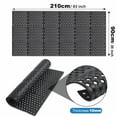 Petoto Rubber Drainage Mat, 83" x 36" Large Outdoor Rubber Mat with ...