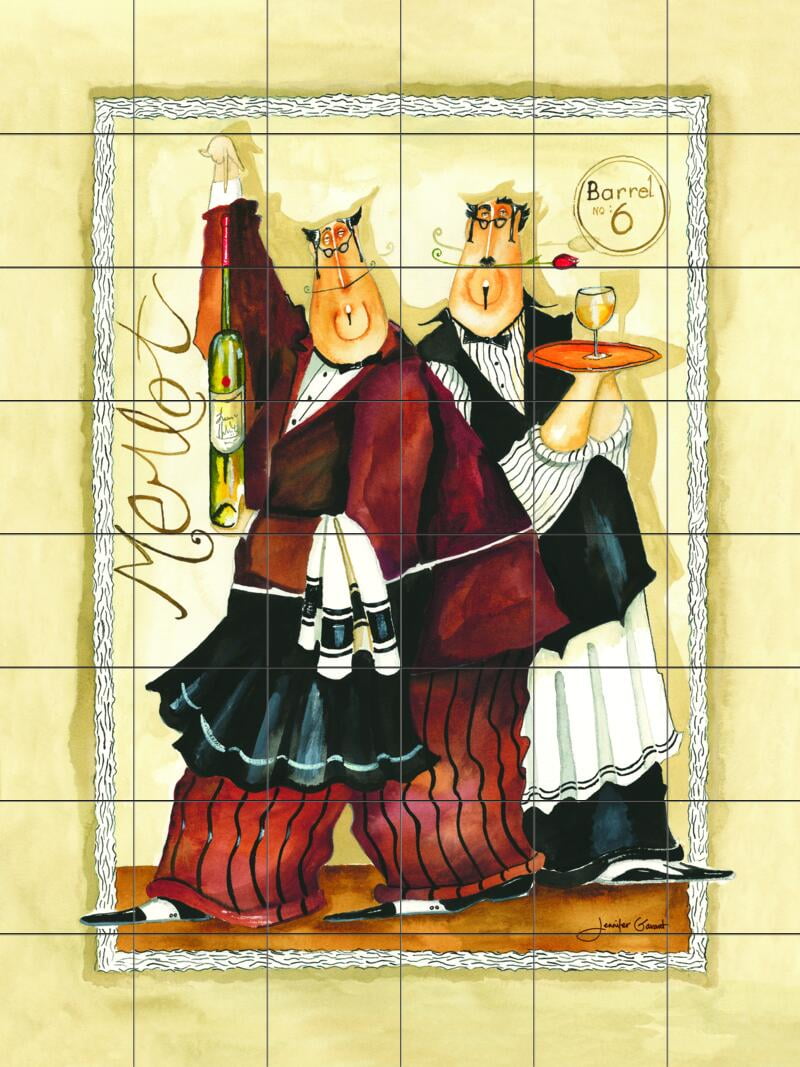 Tile Mural Kitchen Backsplash - Days of Wine and Roses IV-JG - Walmart.com