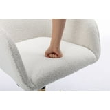 Modern Swivel Desk Chair, Teddy Fabric Home Office Task Chair ...