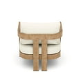 Cushioned Wood Outdoor Club Chair, Assembly Free Chair for Patio ...
